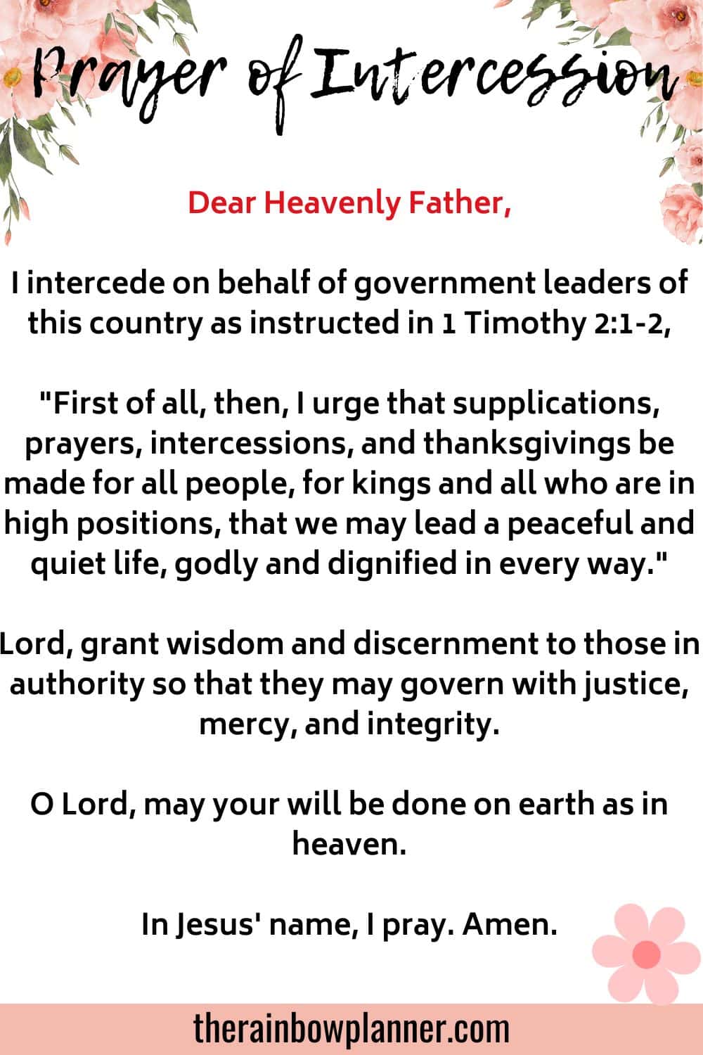 10 Short Morning Prayers To Start Your Day With God - The Rainbow Planner