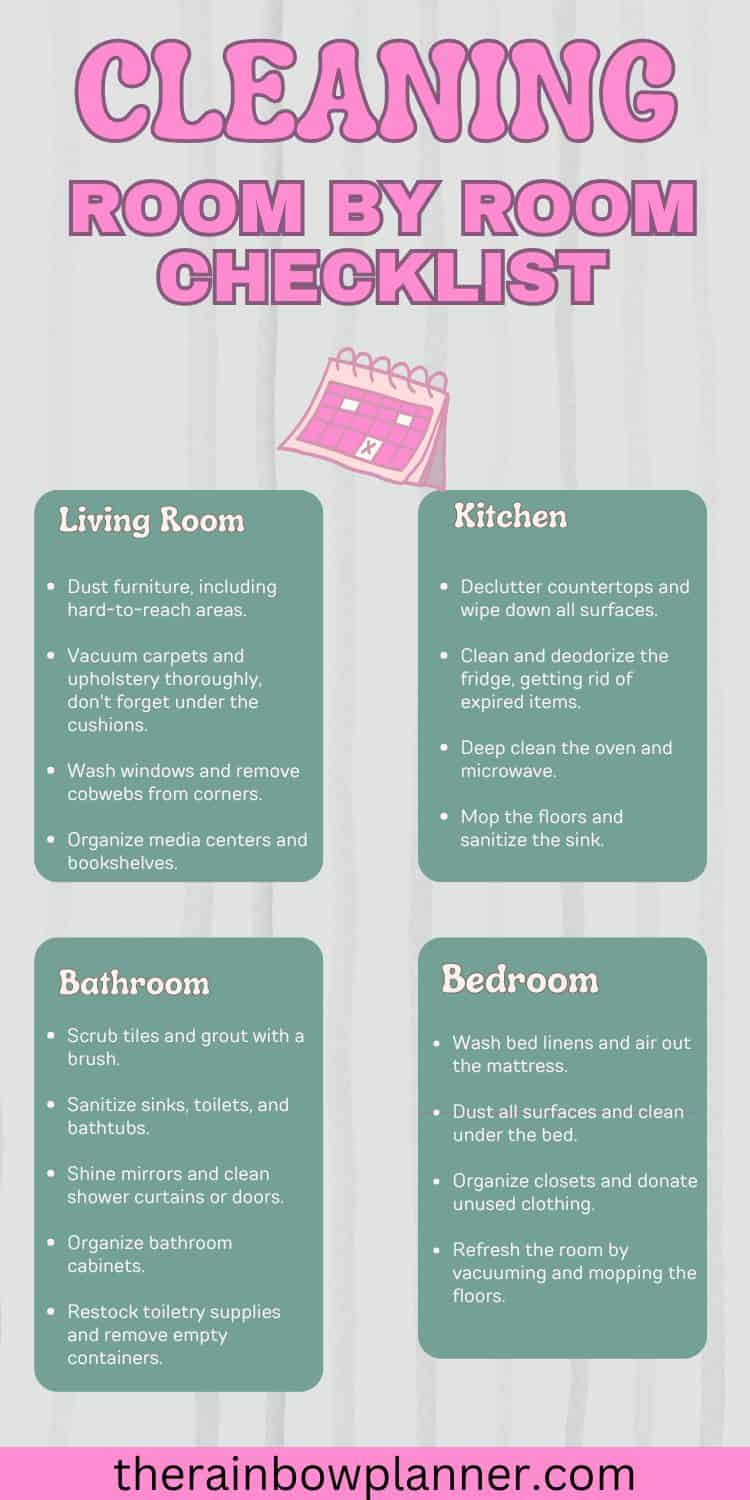 How to Create a Weekly Cleaning Schedule (Free Weekly Cleaning ...