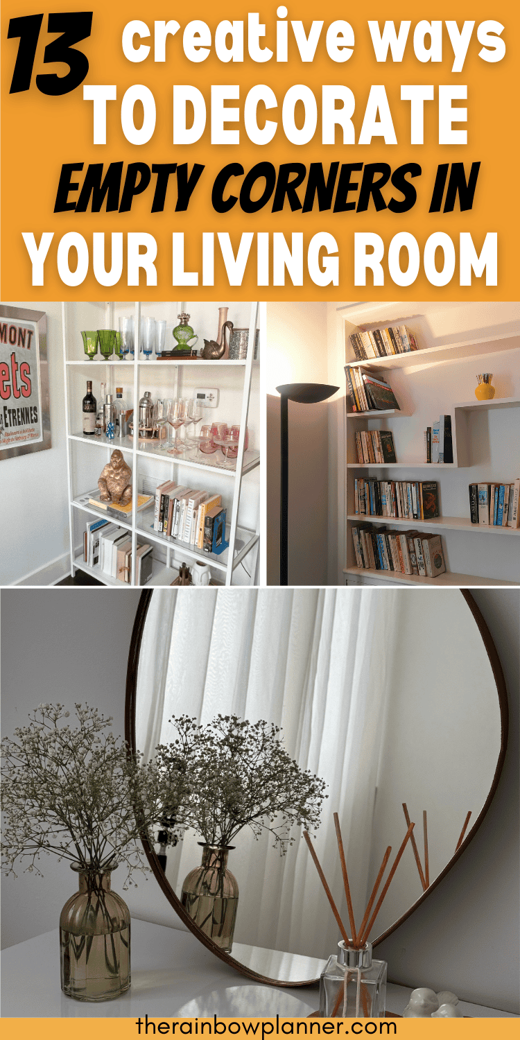 How to Decorate an Empty Corner in Your Living Room - The Rainbow Planner